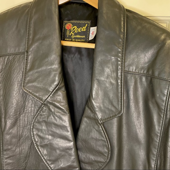 Reed Sportswear | Jackets & Coats | Vintage Black Leather Jacket By ...